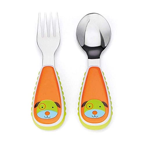 Skip Hop Toddler Utensils, Zootensils Fork & Spoon Set, Monkey