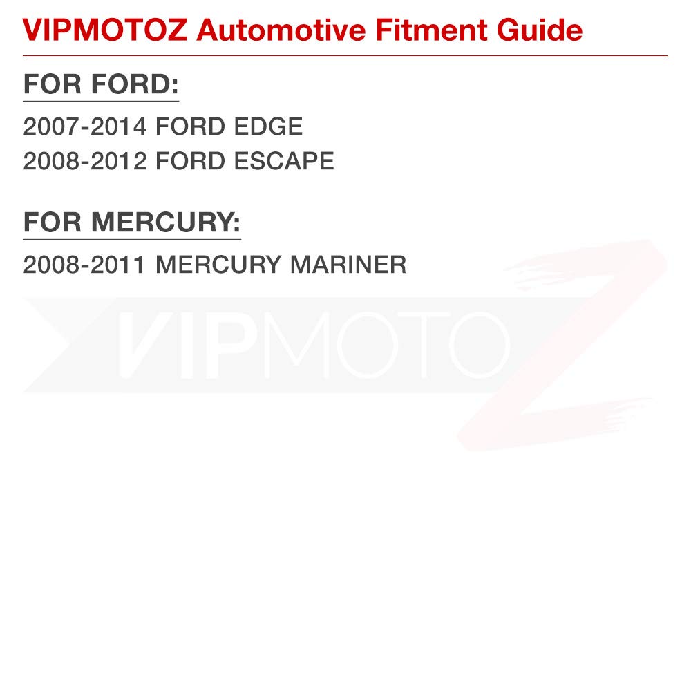VIPMOTOZ Full LED License Plate Light Tag Lamp Assembly Replacement Pair For Ford Escape Edge Mercury Mariner - 6000K Diamond White, 2-Piece Set