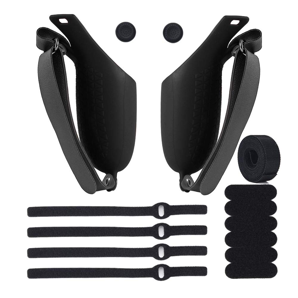 Touch Controller Silicone Grip Cover for Meta/Oculus Quest 2, Kits of Anti-Throw Handle Protective Sleeves with Extended Sticky Tape & Cleaning Cloth & Double Adhesive Glue & Storage Bag