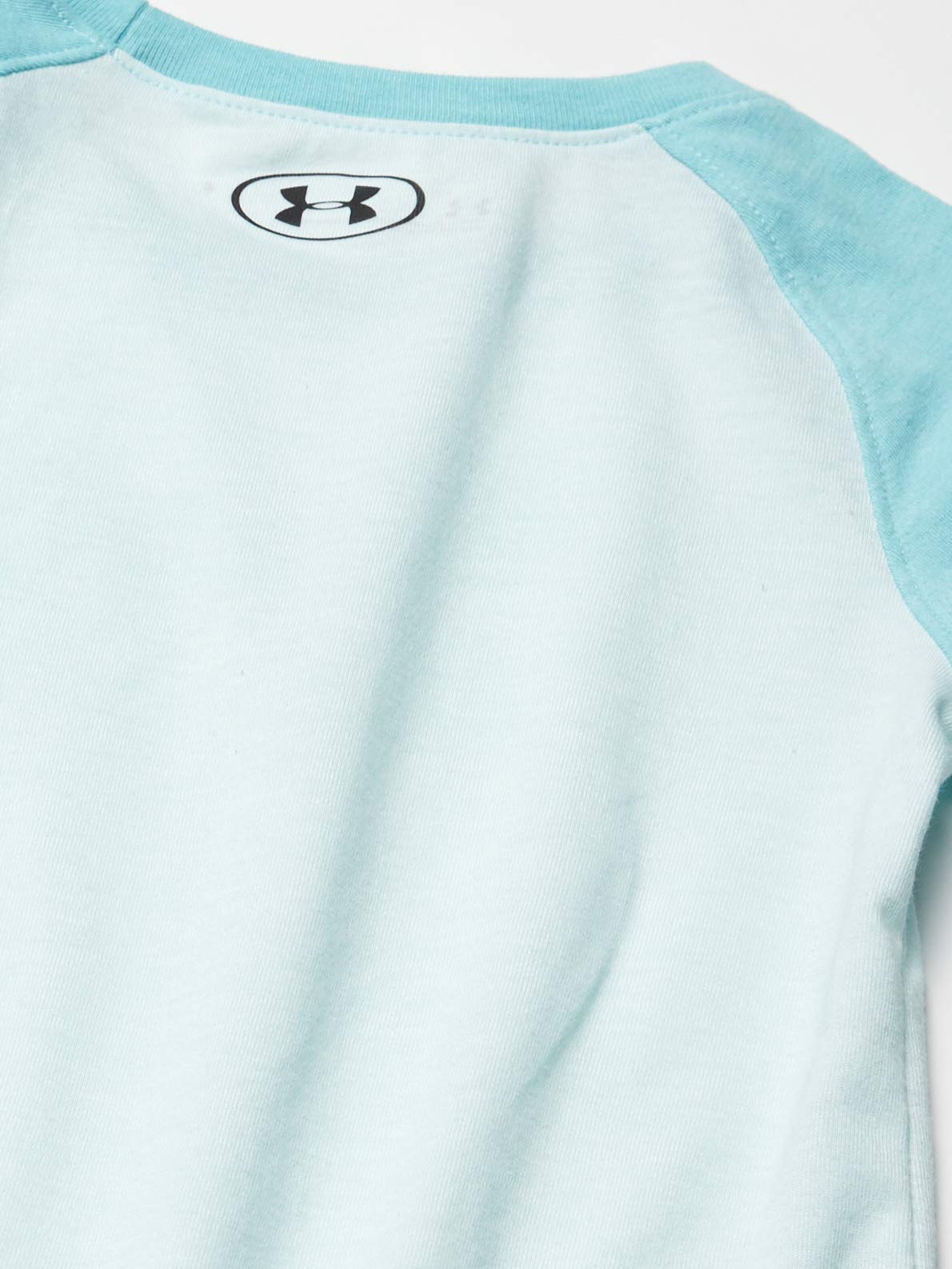 Under Armour Toddler Girl's UA LOGO RAGLAN SS Shirt, rift Blue, 2T