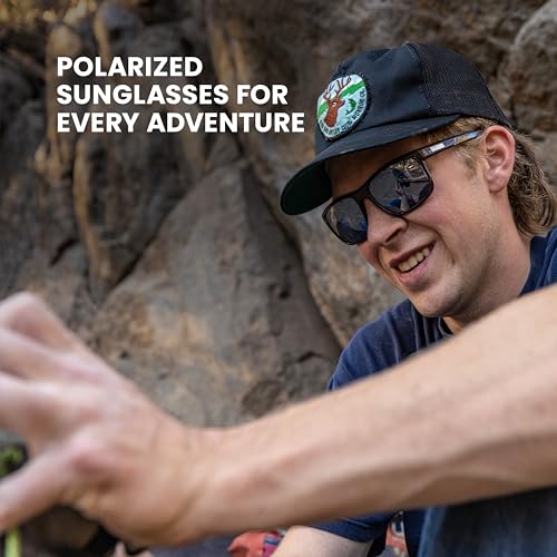 Suncloud Range Polarized Sunglasses β 100% UV Protection β Comfortable Fit, Trendy Design β for Men & Women β Black + Polarized Blue Mirror Lenses