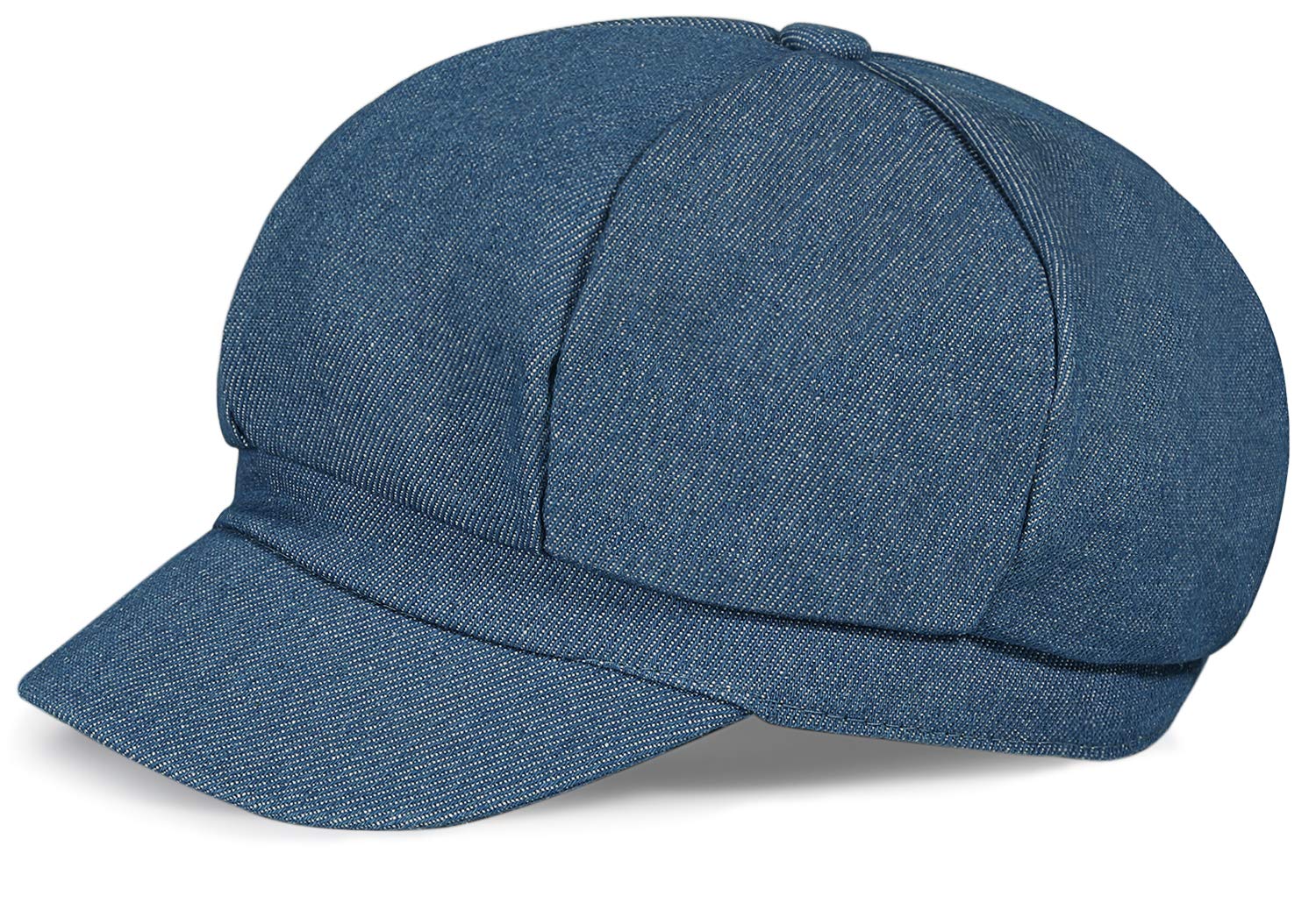 WETOO Women Washed Denim Newsboy Cap Beret Cap Bakerboy Hat Paper Boy Hat