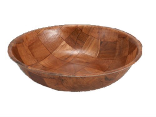 Winco WWB-16 Wooden Woven Salad Bowl, 16-Inch, SET OF 4