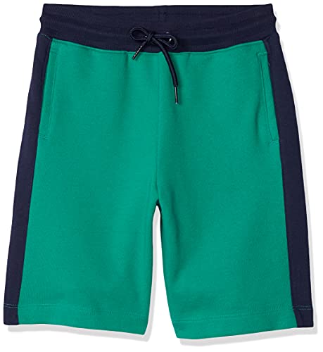 Spotted Zebra Boys' Colorblock French Terry Short, Green, Small