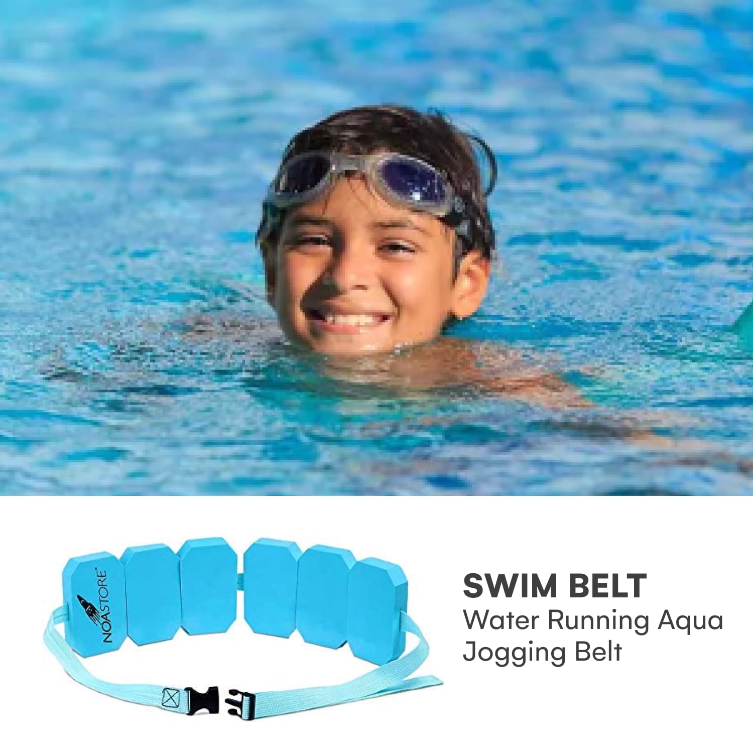 Swim Belt Water Running Aqua Jogging Belt, Back Float Safety Swim Trainer (Small)