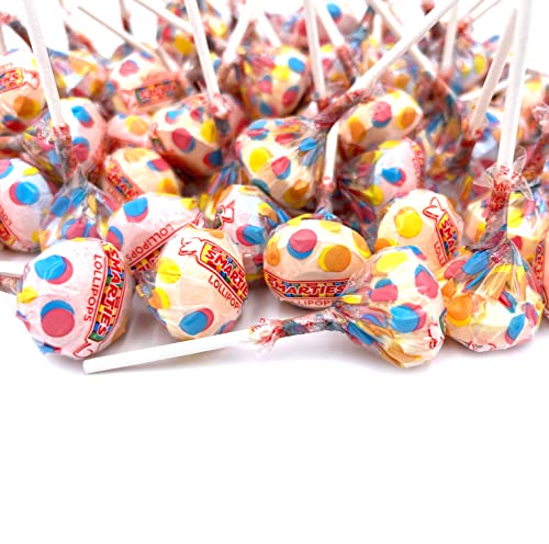 Smarties Lollipops Double Lollies Pops Assorted Fruit Flavored Candy, Gluten-Free (2 Pound Bag)