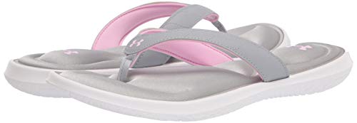 Under Armour Women's Marbella VII T, White (103)/Mod Gray, 12 M US
