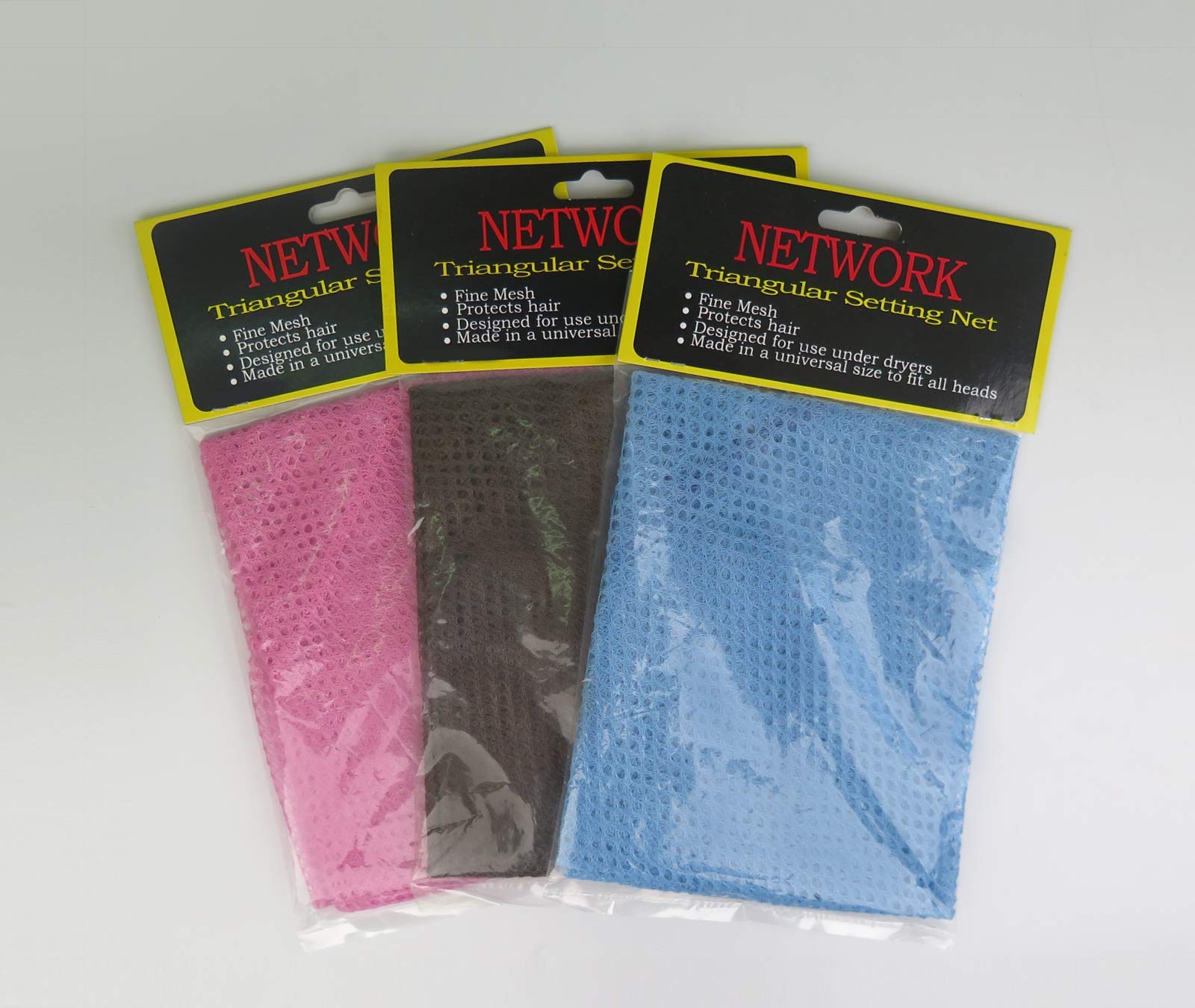Tredoni 50x35" Triangular Hair Setting Net - Universal Size Curler Rolls Holder Drying Net, Multi-color (1 pcs)