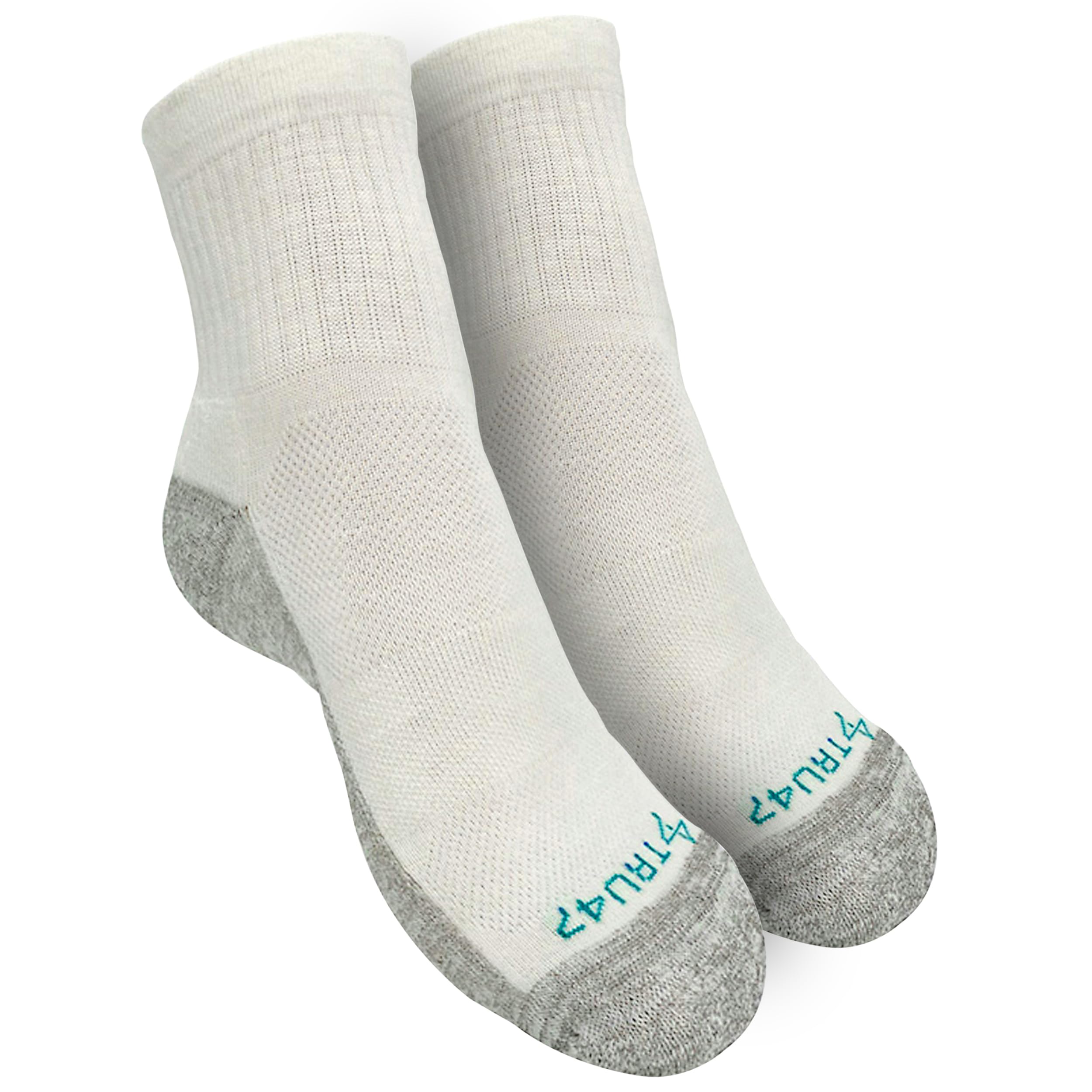 TRU47 Grounding & Earthing Products | Quarter Socks Grounding Socks | Silver Infused Socks | Breathable Socks Made With 99.99% Pure Silver Thread and Merino Wool (Medium, Quarter)