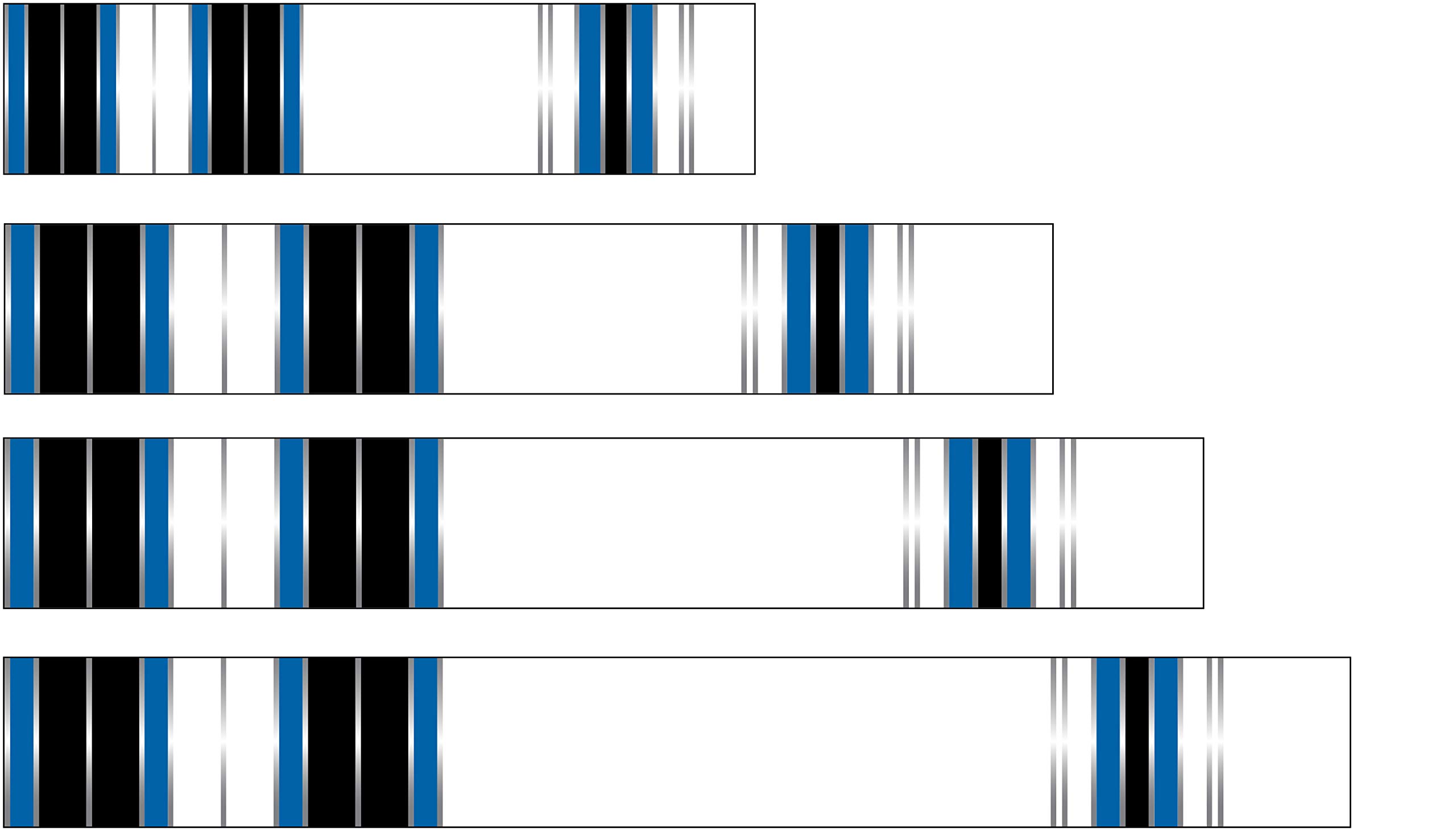 White Water Archery Laminated Blue Traditional 9 Crest Arrow Wraps 15 pk Choose Length Width (8, 1.12)