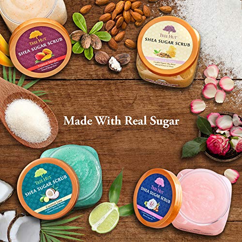 Tree Hut Island Bliss Shea Sugar Scrub, 18 oz, Ultra Hydrating and Exfoliating Scrub for Nourishing Essential Body Care