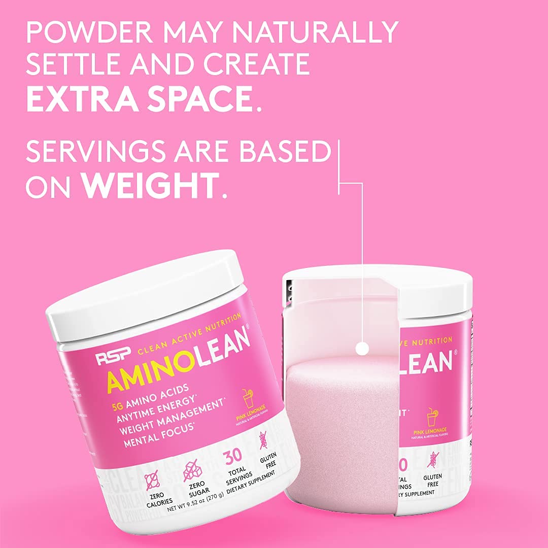 RSP NUTRITION AminoLean Pre Workout Powder, Amino Energy with Vegan BCAA Amino Acids & Natural Caffeine, Preworkout Boost for Men & Women, Summer Rocket Pop