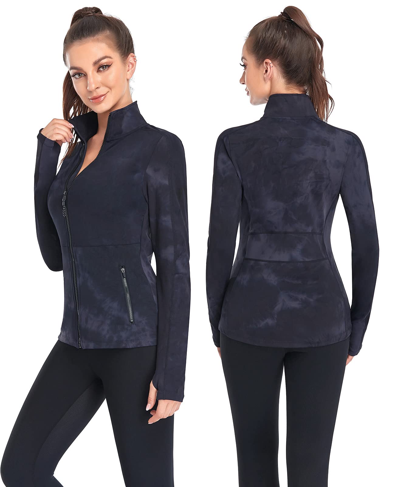 VUTRU Women's Workout Yoga Jacket Full Zip Running Track Jacket