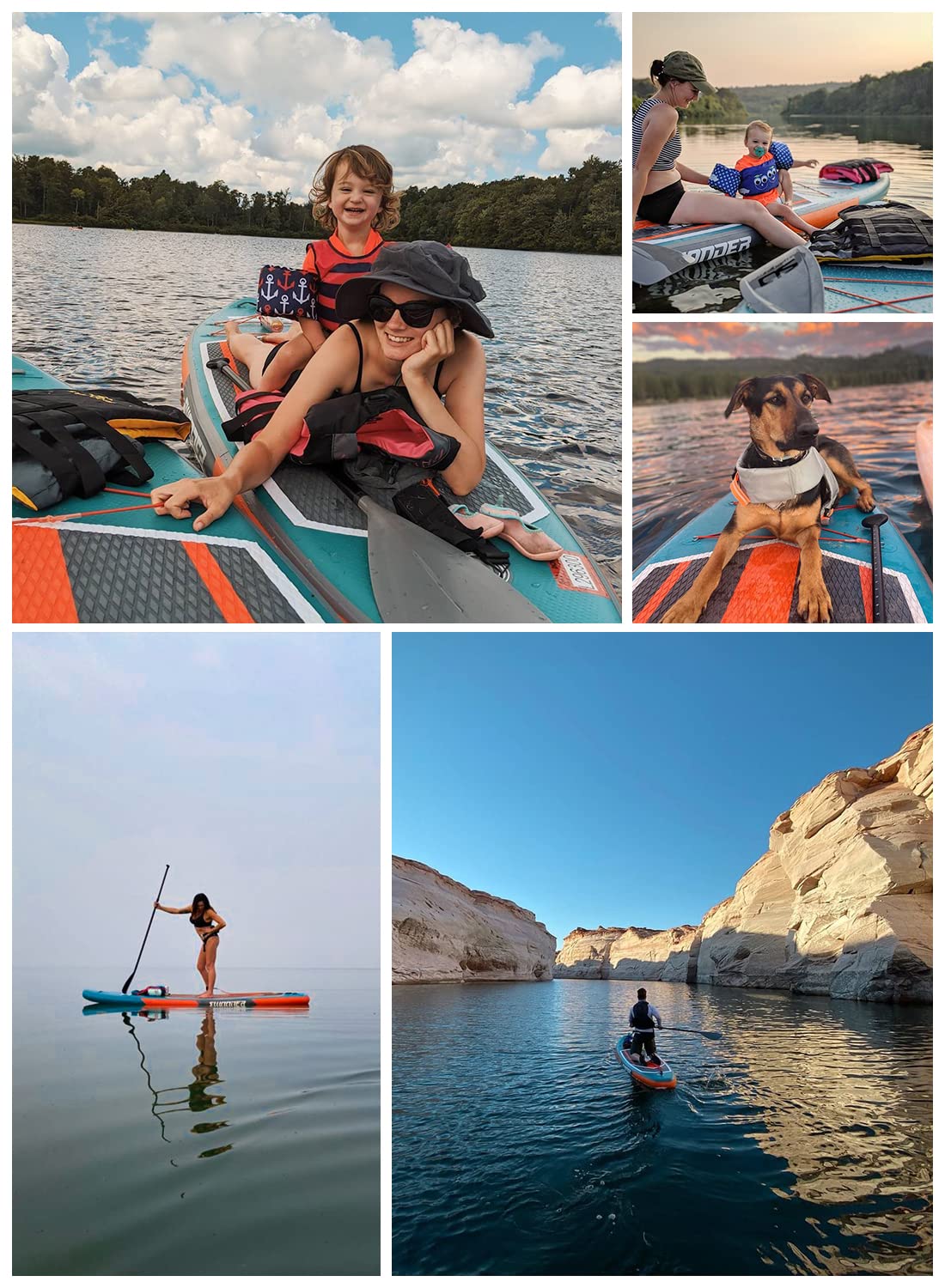 Swonder 11'6" Inflatable Stand Up Paddle Board, Heavy Duty Paddleboard for Adults and Kids, 300lbs High-Capacity SUP with Premium Accessories inc. Air Pump, Paddles, Leash, Backpack