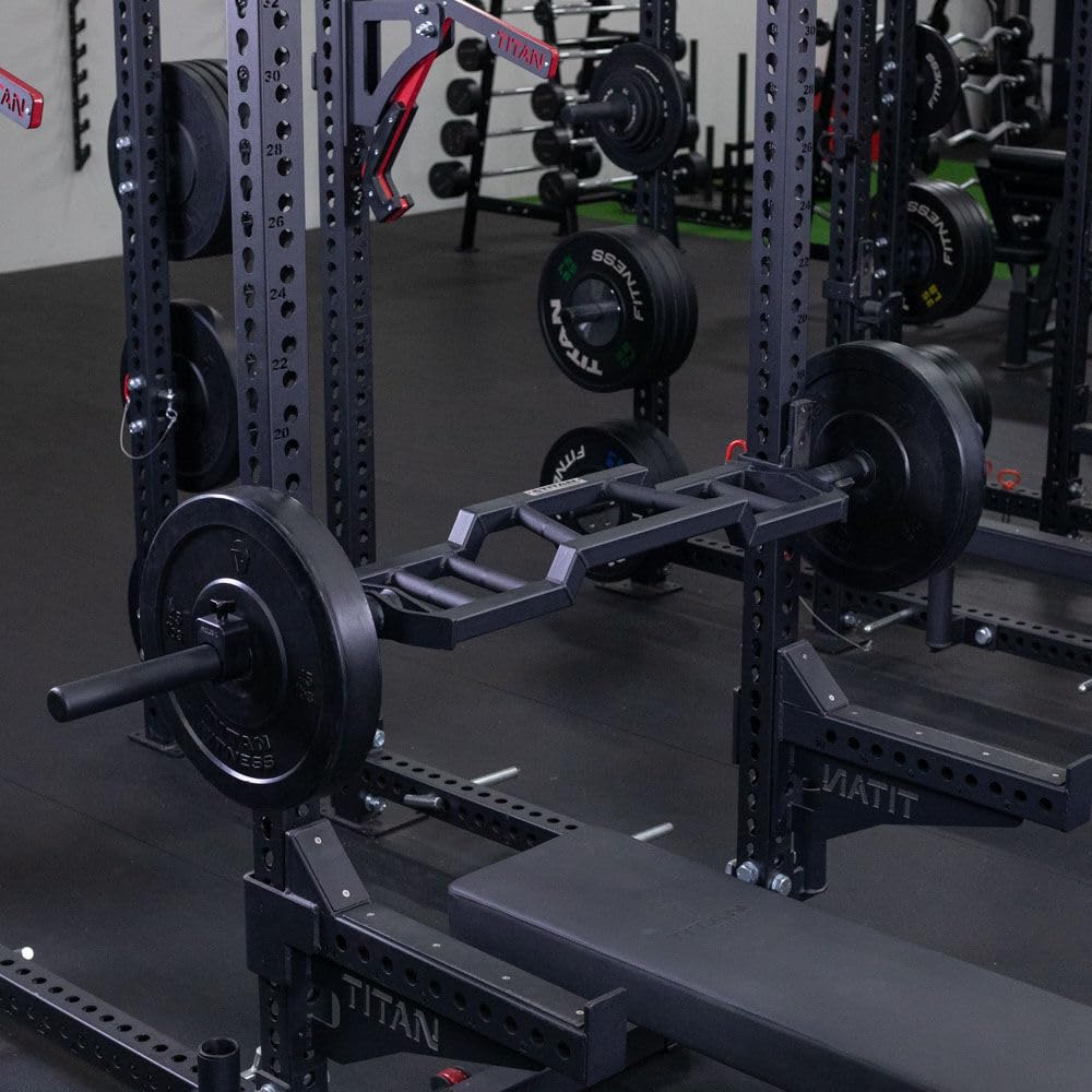 Titan Fitness Rackable Multi-Grip Camber Olympic Barbell, Rated 1,000 LB, Angled & Neutral Grip Football Barbell