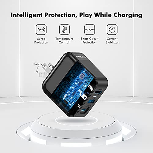 Switch Dock Charger Adapter for Switch OLED, 3 in 1 Switch Charger for TV, Switch TV Dock with USB 3.0 Port, Covert Dock Switch for Android Smartphone Tablet, 1.2M Power Cord
