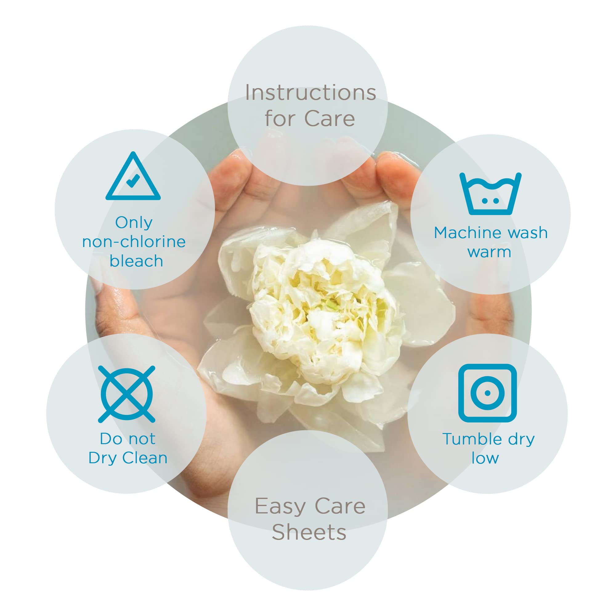 Welhome Soft Finish 100% Cotton Percale Sheet | 4 Piece Set | Queen Size | White | Deep Pocket Fitted Sheet Fits Mattress Upto 18" | Soft & Cool | Breathable | Durable | Easy Fit