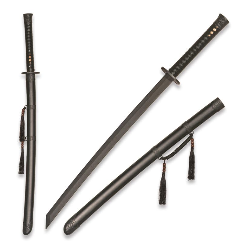 Sword fort Replica Swords - 39" Sasuke Sword Katana Anime Cosplay Sword Black