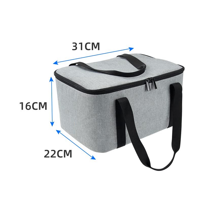 Storage Bag Compatible with XGIMIs H6 Projector, 4K Input X GIMIs Projector Travel Box Storage Case, Dust-Proof & Easy Clean, Durable and Resistant Case (Gray) (Grey Storage Bag)