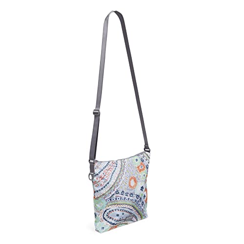 Vera Bradley Women's Recycled Lighten Up Reactive Hipster Crossbody Purse, Citrus Paisley, One Size