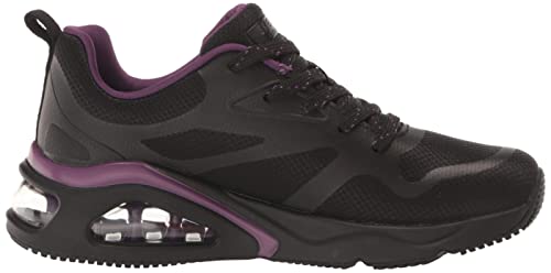Skechers Women's TRES UNO-Modern AFF-AIR Sneaker, 10 Black