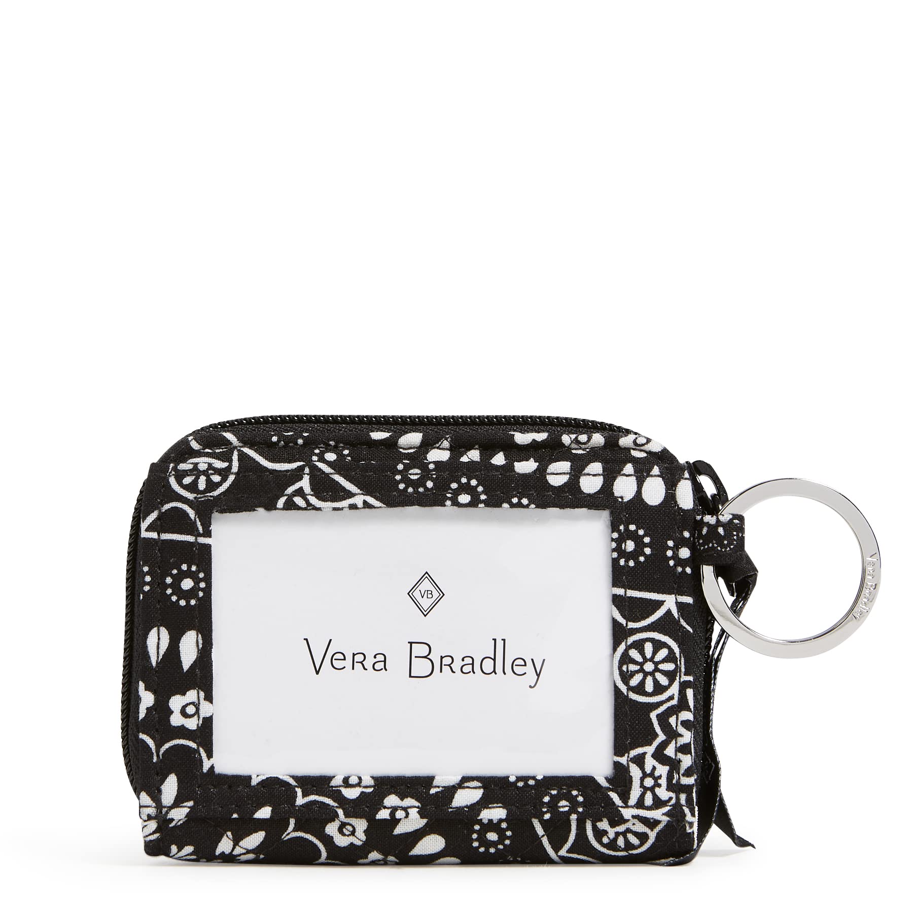 Vera Bradley Women's Cotton Petite Zip-around Wallet With RFID Protection, Citrus Paisley - Recycled Cotton, One Size