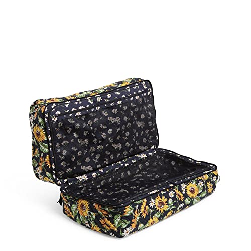 Vera Bradley Women's Cotton Lay Flat Travel Duffle Bag, Sunflowers, One Size