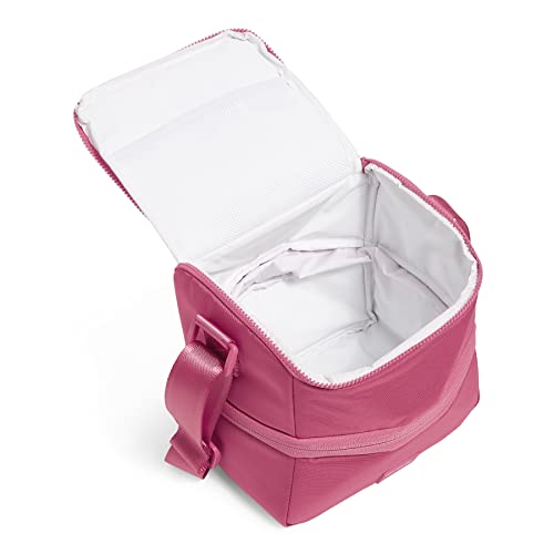Vera Bradley Women's Recycled Lighten Up Reactive Expandable Lunch Cooler Lunch Bag, Raspberry Sorbet, One Size