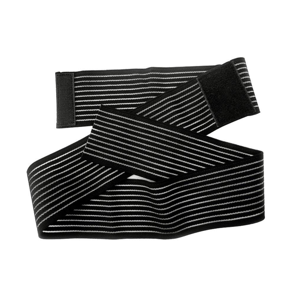 Sports Knee Wraps (Pair) Weight Lifting, Gym Workout, Cross Training WODs,Fitness & Powerlifting - Knee Straps Squats - Compression & Elastic Support (Black)