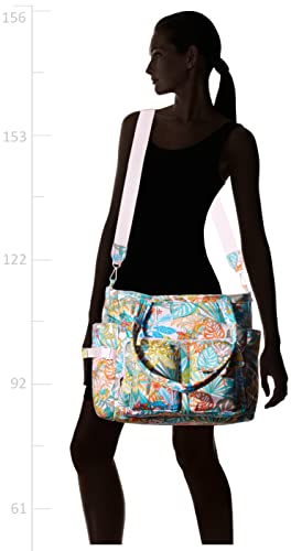 Vera Bradley Women's Cotton Utility Tote Bag, Rain Forest Canopy - Recycled Cotton, One Size