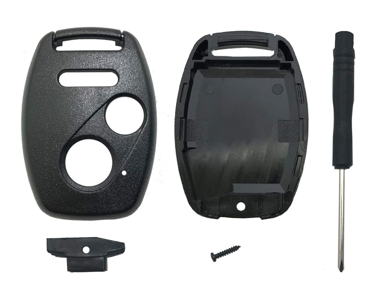 Replacement Key Fob Shell Fit for Honda Accord Crosstour Civic Odyssey CR-V CR-Z Fit 3 Buttons Keyless Entry Remote Case Car Key Housing (Casing Only)