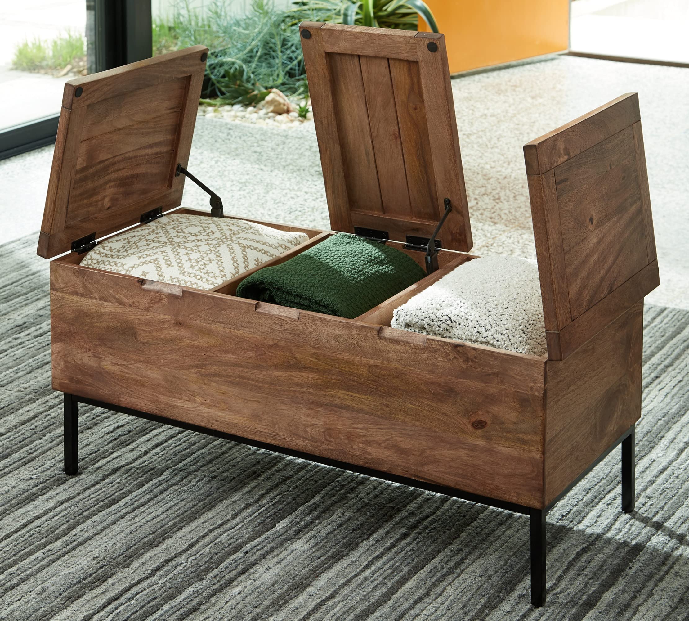 Signature Design by Ashley Braddick Trunk, Light Brown and Black