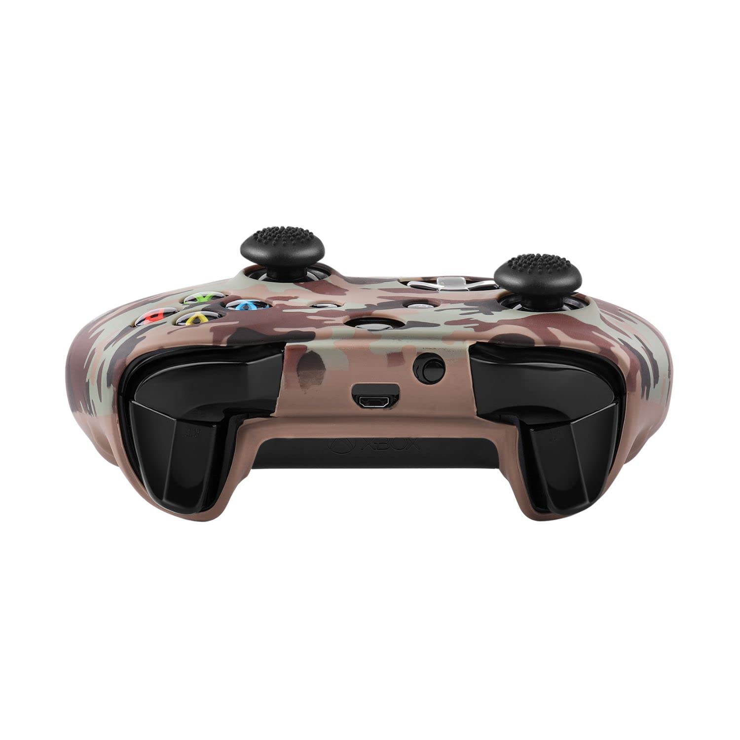 TNP Silicone Skin for Xbox One Controller - Controller Cover for Xbox One S | One X - Anti-Slip Silicone Controller Case Sleeves with 4 Large 4 Small Thumb Grip Caps, Dessert Camo