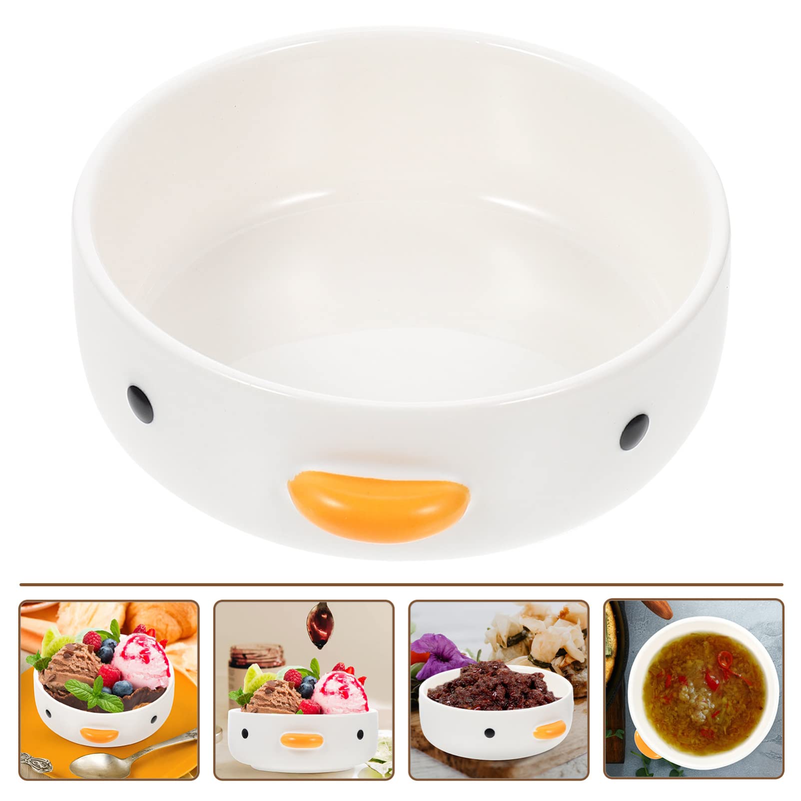 UPKOCH Funny Cute Chick Plates Mini Dessert Plate Handmade Duck Safety Ceramics Sauce Plate Hamster Bowl Bird Food Bowl.