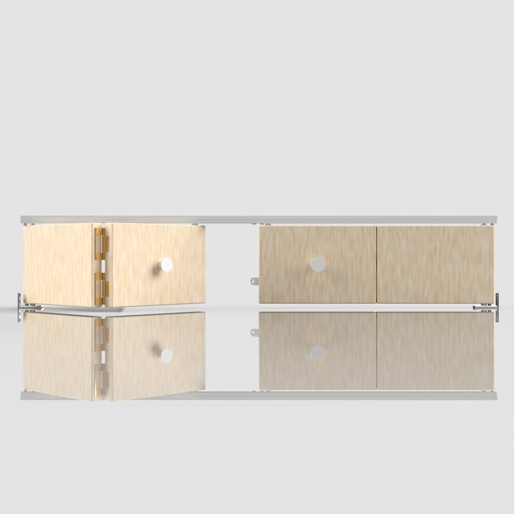 SLIK 08SL00601219 Folding Door Gear Track 1219MM, Aluminium