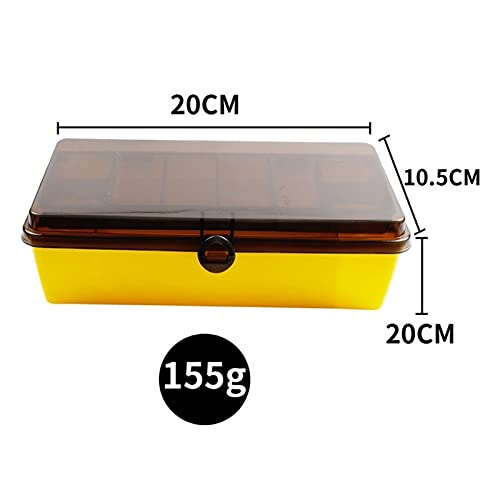 YUXI8541NO Fishing Tackle Box Fishing Gear Accessories Box Double-Layer Tool Box Plastic Box Portable Multi-Layer Fishing Gear Fishing Tackle Accessory Boxes Tackle Box