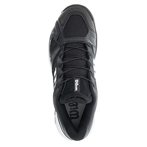 Wilson Rush PRO JR QL Tennis Shoes, Black/White/Black, 4 US Unisex Big Kid
