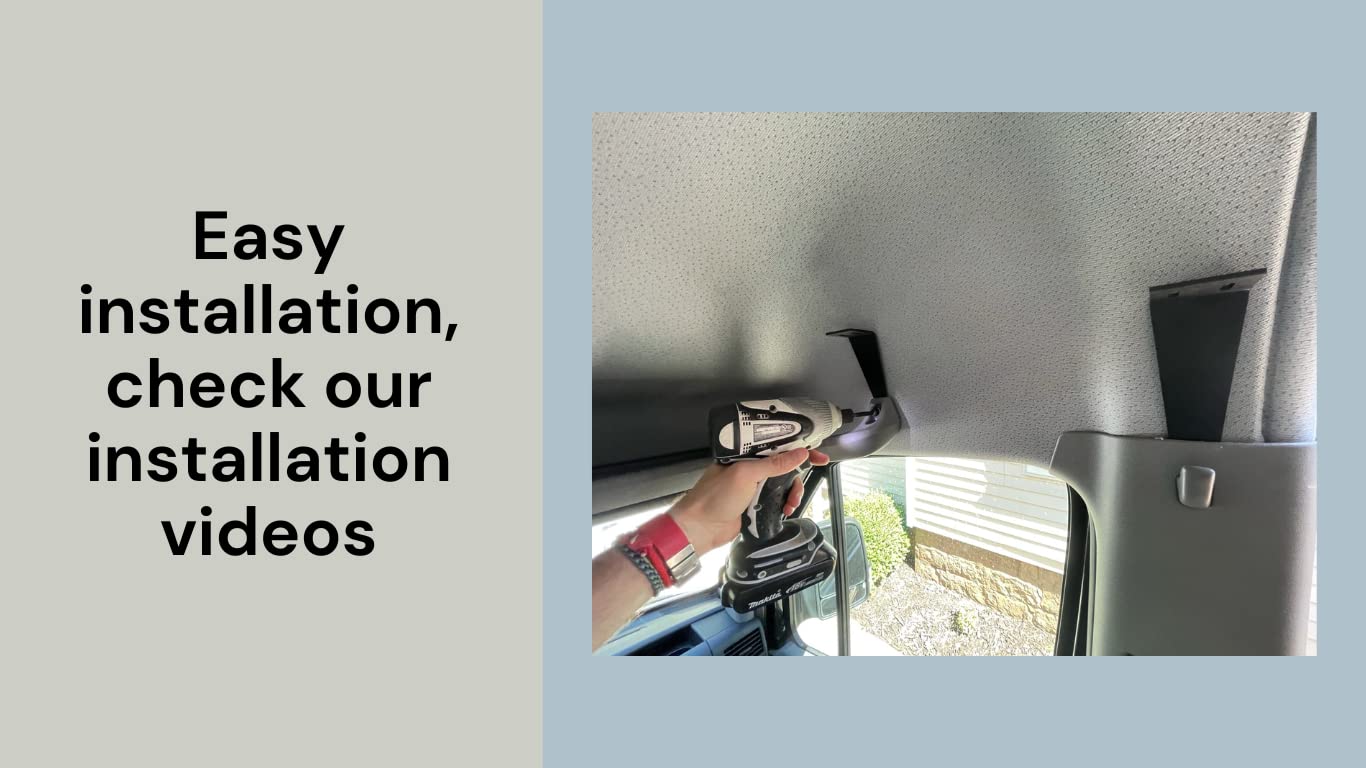 White Top Adventures 2019-2023 Mercedes Sprinter Van All Aluminum Headliner Shelf Curtain Rod and Carpet Included