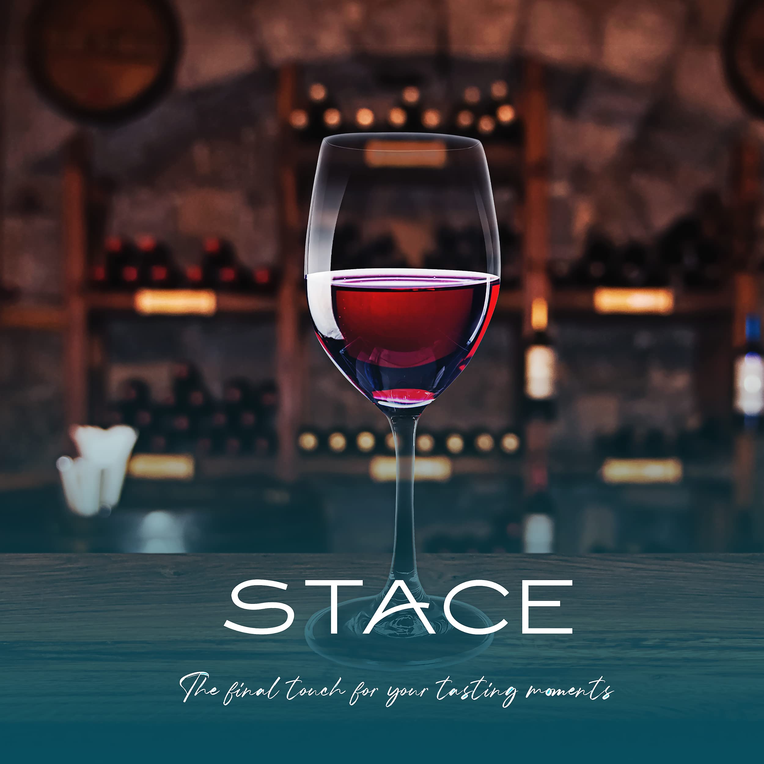 Stace Red Wine Glasses Set of 4 - Premium Crystal Glasses - Italian Style Bordeaux Wine Glass - Great Gift Packaging