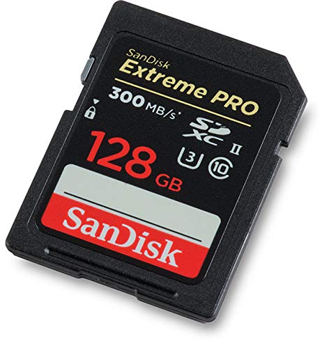 SanDisk Extreme Pro 128GB UHS-II SD Card Works with Canon EOS R6, EOS R5 Mirrorless Camera 300MB/s 4K Class 10 (SDSDXPK-128G-GN4IN) Bundle with 1 Everything But Stromboli 3.0 SDXC Memory Card Reader