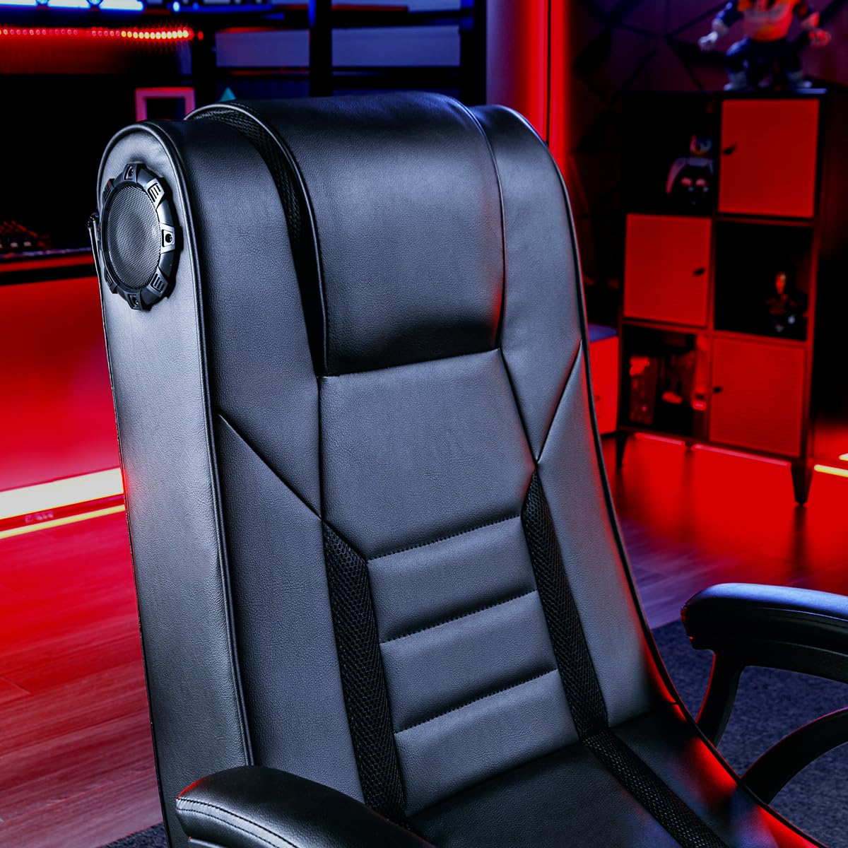 X Rocker PC Office Computer Gaming Chair Mammoth 2.1 BT Pedestal, 32.28" x 25.98" x 41.34", Black