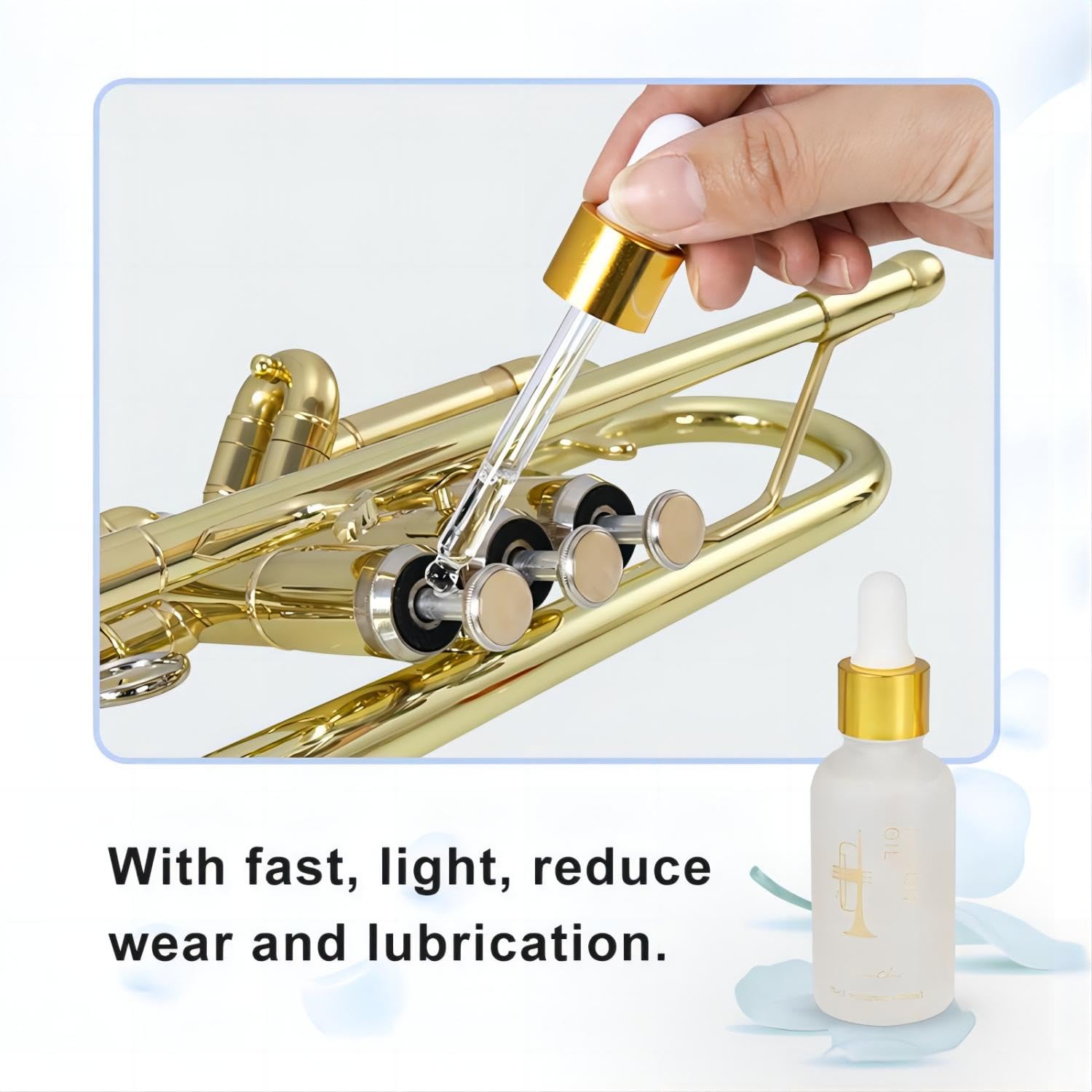 Synthetic Piston Oil and Tuning Slide Grease Set for Trumpet, Trombone, French Horn, Tuba, Euphonium and Other Brass Instruments