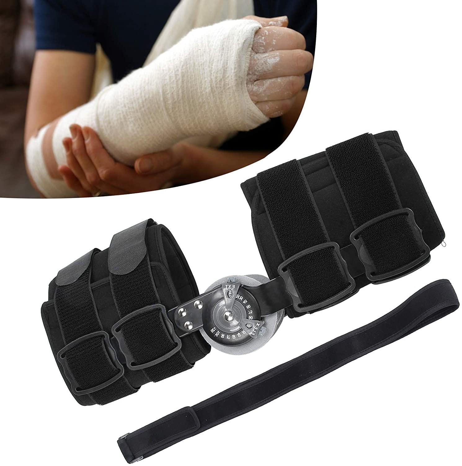 TSUSF Adjustable Elbow Support Hinged Elbow Brace For Adult Arm Injury Recovery Support Fracture Splint Stabilizer (Color : Right)