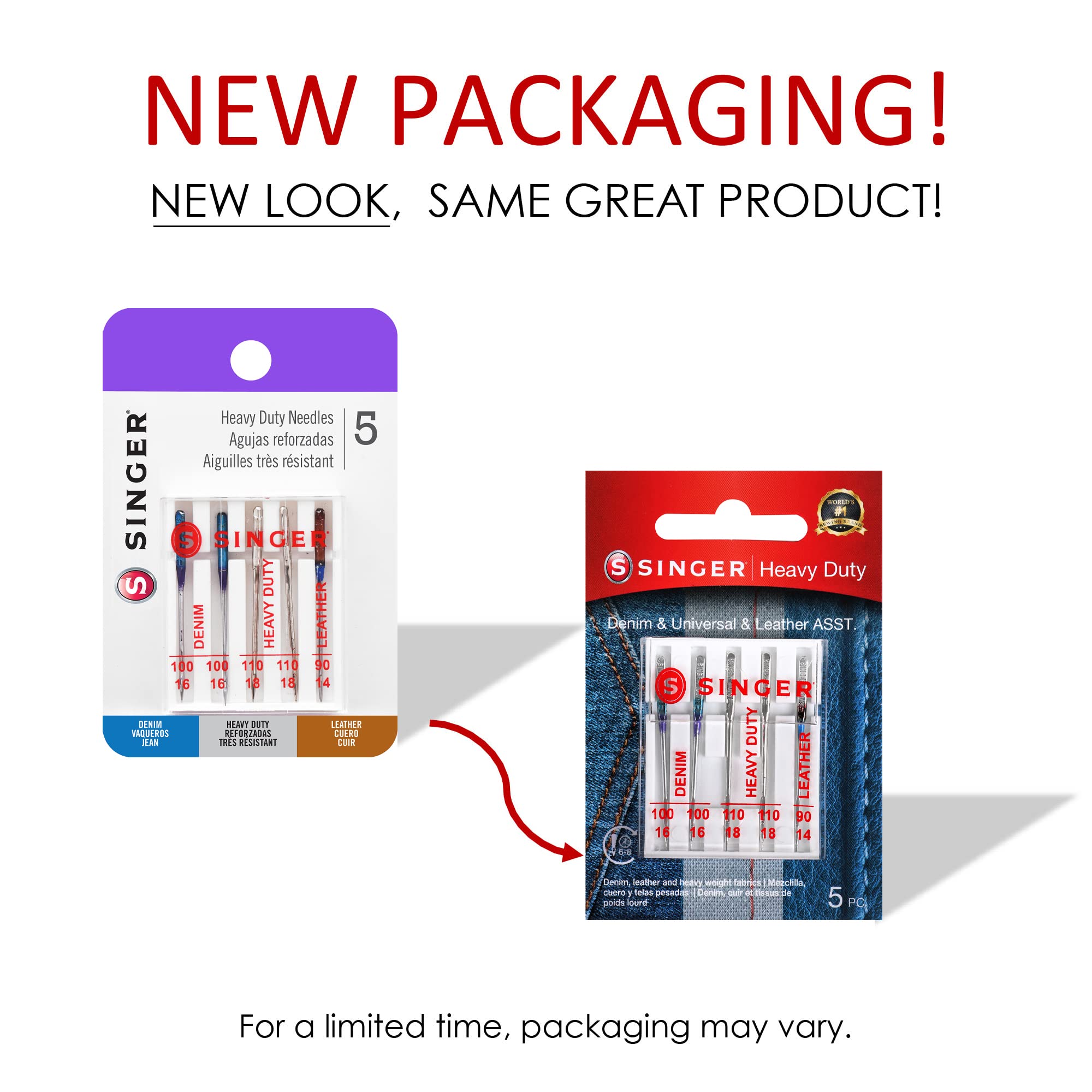 SINGER 04801 Universal Heavy Duty Machine Needles -2 Pack