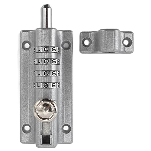 Secure Home with Digital Lock Anti Theft Combo Password Household Doorbolt Ideal for Pool Maintenance Kits (Silver Latch Lock)