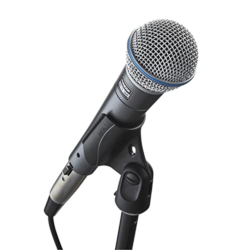 Shure BETA 58A Vocal Microphone - Single Element Supercardioid Dynamic Mic for Stage and Studio, Includes A25D Adjustable Stand Adapter, 5/8β to 3/8β (Euro) Thread Adapter and Storage Bag