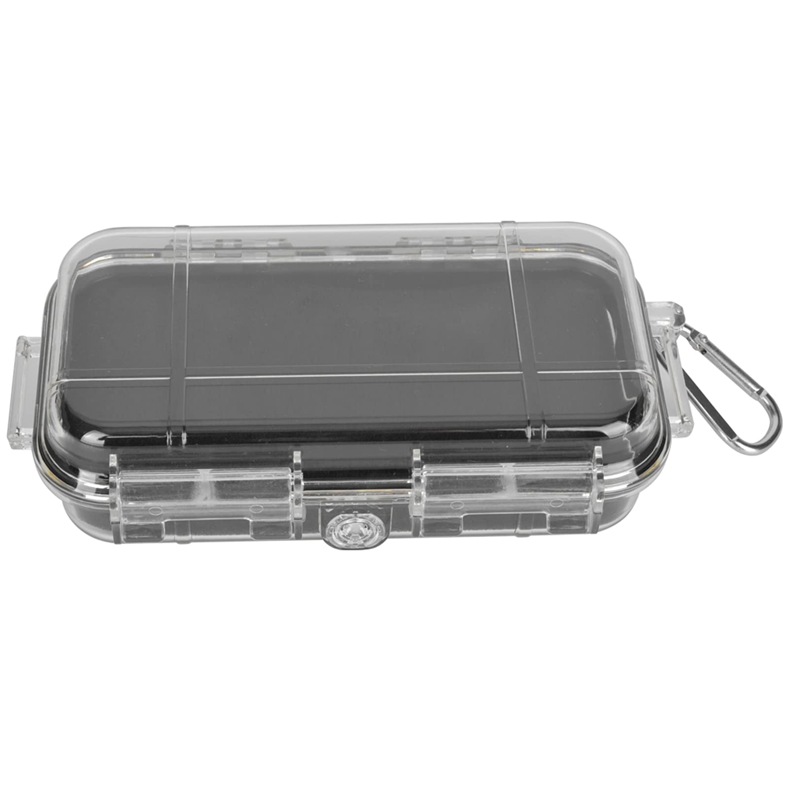 Survival Box Container Waterproof Shockproof Storage Box Outdoor Plastic Airtight Case Container Storage Carry Box(L-Transparent )