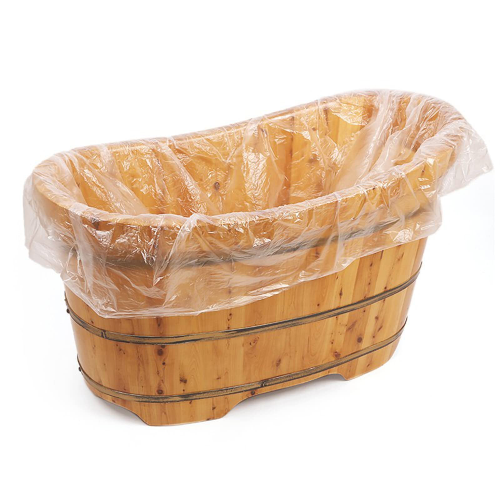 Tergy 100 Piece Disposable Plastic Sheeting for Body Wrap 83"×47" Plastic Film Bathtub Bag Used Inside a Far Infrared Sauna Blanket Liners