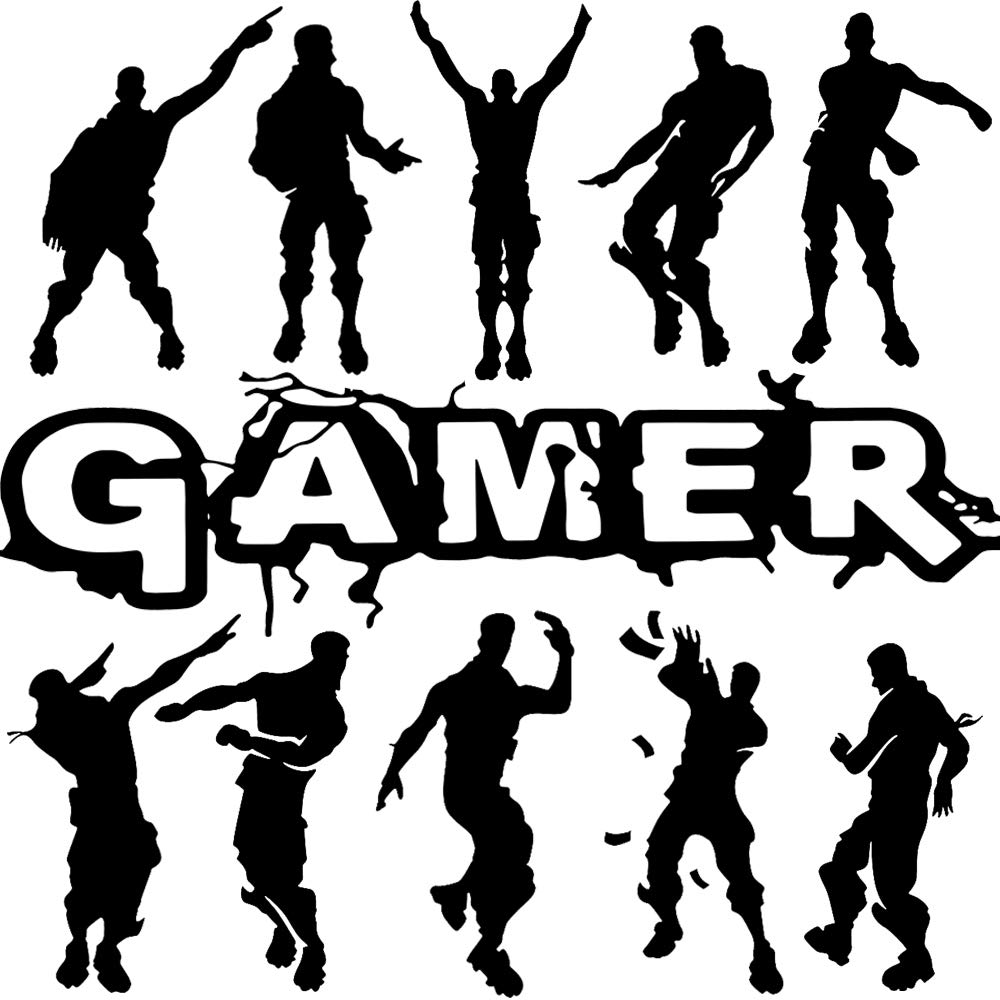 Video Game Wall Decal Wall Sticker, Gamer Wall Decal Peel & Stick Poster Decals Floss Dancing Game Nursery Kids Room Game Stickers
