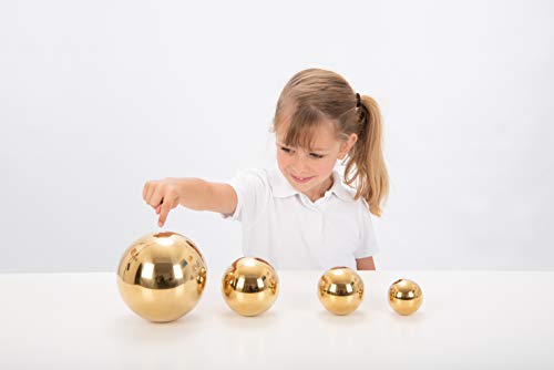 TickiT Sensory Reflective Balls - Gold - Set of 4 - Ages 0m+ - Mirrored Spheres for Babies and Toddlers - Calming Sensory Toy